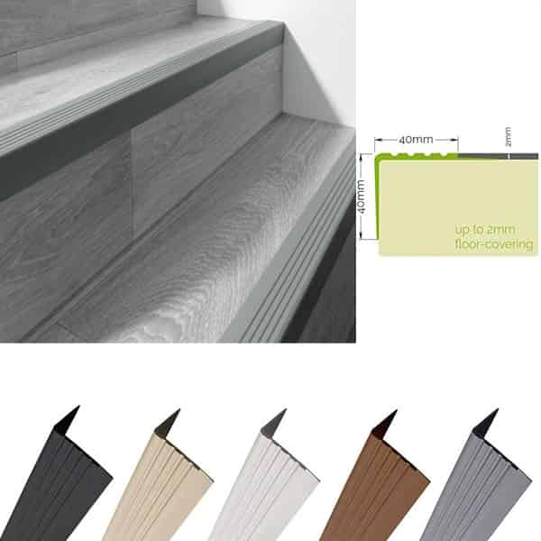 Non Slip Stair Nosing UK | Bullnose & Rubber Step Edge Grip